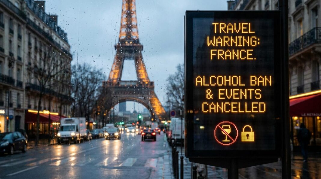 Travel Warning: France Govt Bans Alcohol and Cancels Events