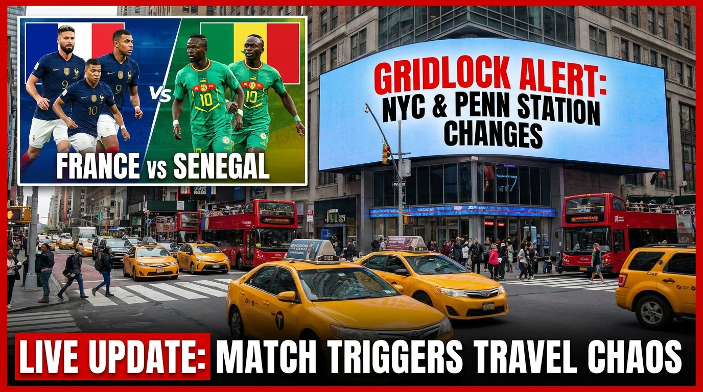France vs Senegal Match Triggers NYC Gridlock Alert and Penn Station ...